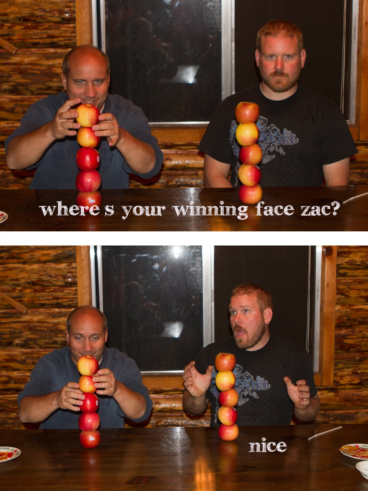 Apple Stacking: Stack 5 apples and have them hold in place for 3 ...