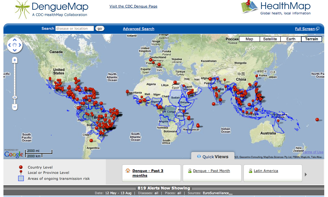 Dengu Map Helps Fighting Dengu ~ The 3rd world view