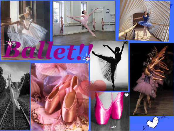 Pasión por el ballet: Collage de ballet y frase