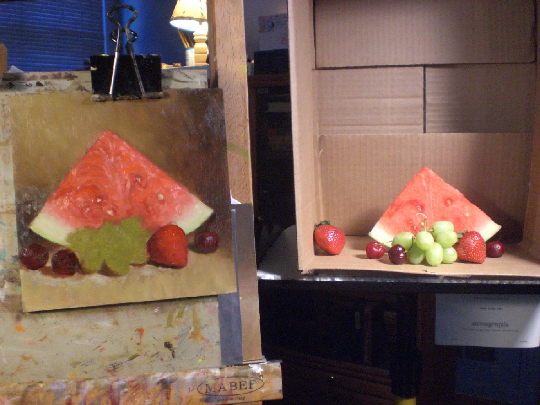 Debbie's Art Space: "Watermelon Still Life"