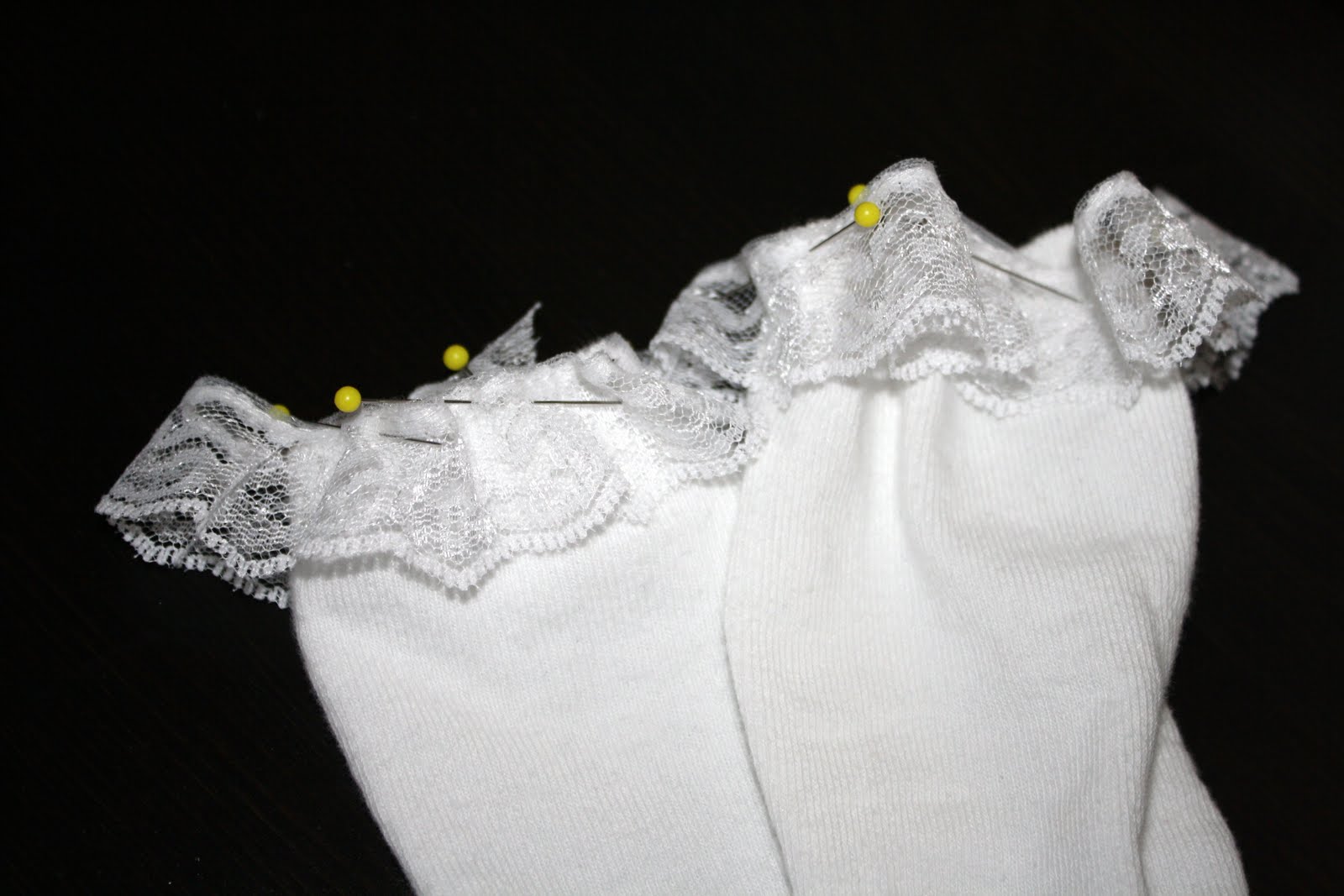 Yellow Blackbird: A Creative Blog: Refashion #10 Lace Knee Socks Tutorial