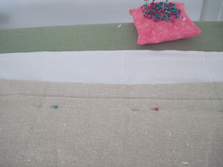 The Reluctant Blogger: Banded DIY Drapery Panel