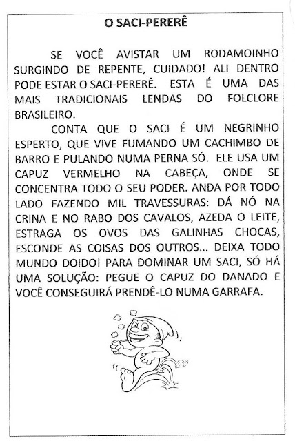 Caixinha Mágica de Ideias: Folclore: O Saci-Pererê
