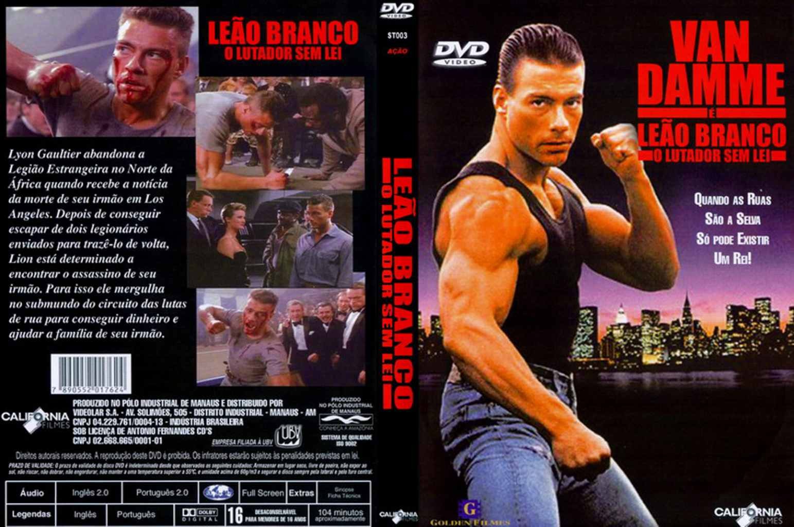 DC Capas: Leão Branco, o Lutador Sem Lei - 1990 - Van Damme