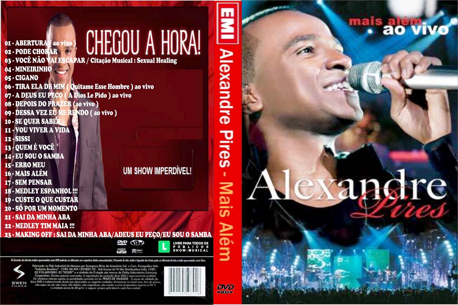 DC Capas: Alexandre Pires - Mais Alem Ao Vivo