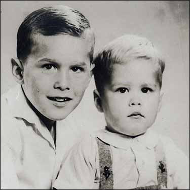 just.: American ex-president george w bush when he was kid