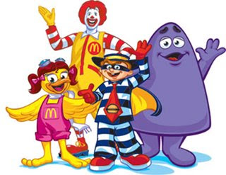 Principais personagens animados da história: Ronald McDonald
