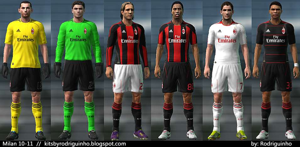 Pesmod Blog | PES 2011: Kits AC Milan 10/11 by Rodriguinho