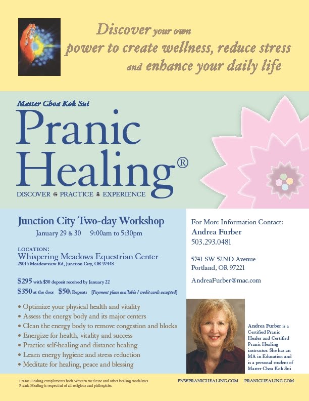 Three Treasures Farms: Pranic Healing Workshop Available