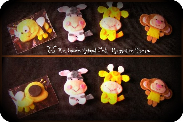 ♥ Sweet Tresa ♥¸¸.•*¨*•: Animal Felt Magnets