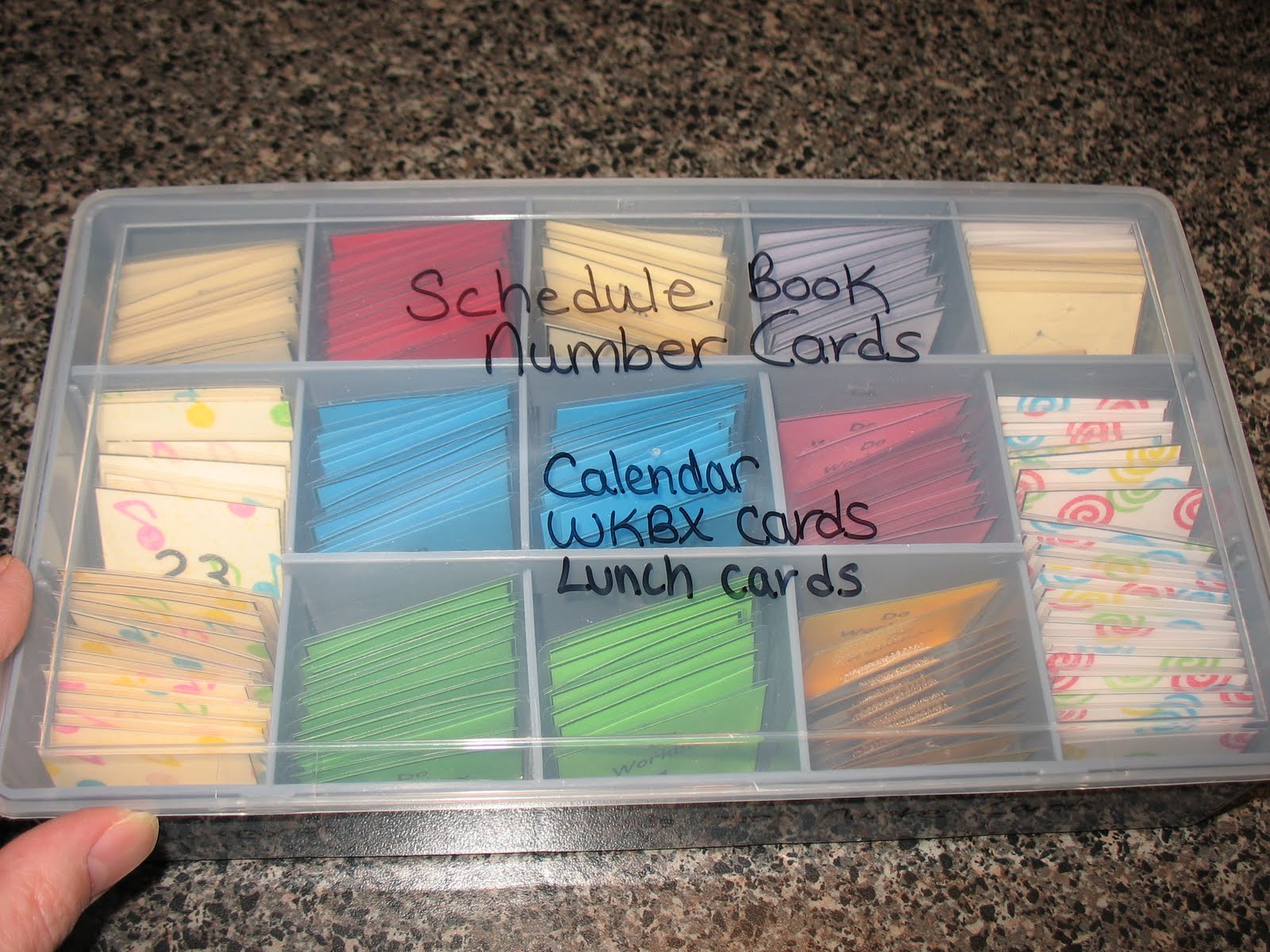 What's in the Box?: Schedule book card ideas