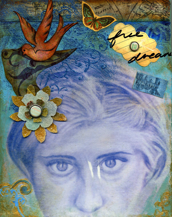 Ashley Lenz Art: Mixed Media Girls