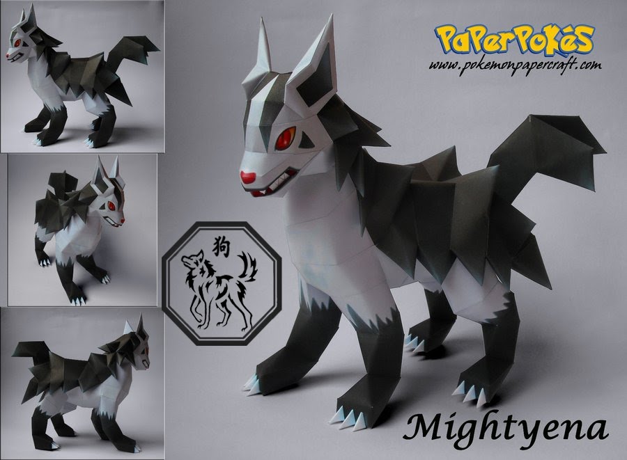 PaperPokés - Pokémon Papercraft: MIGHTYENA (Chinese New Year 2018)