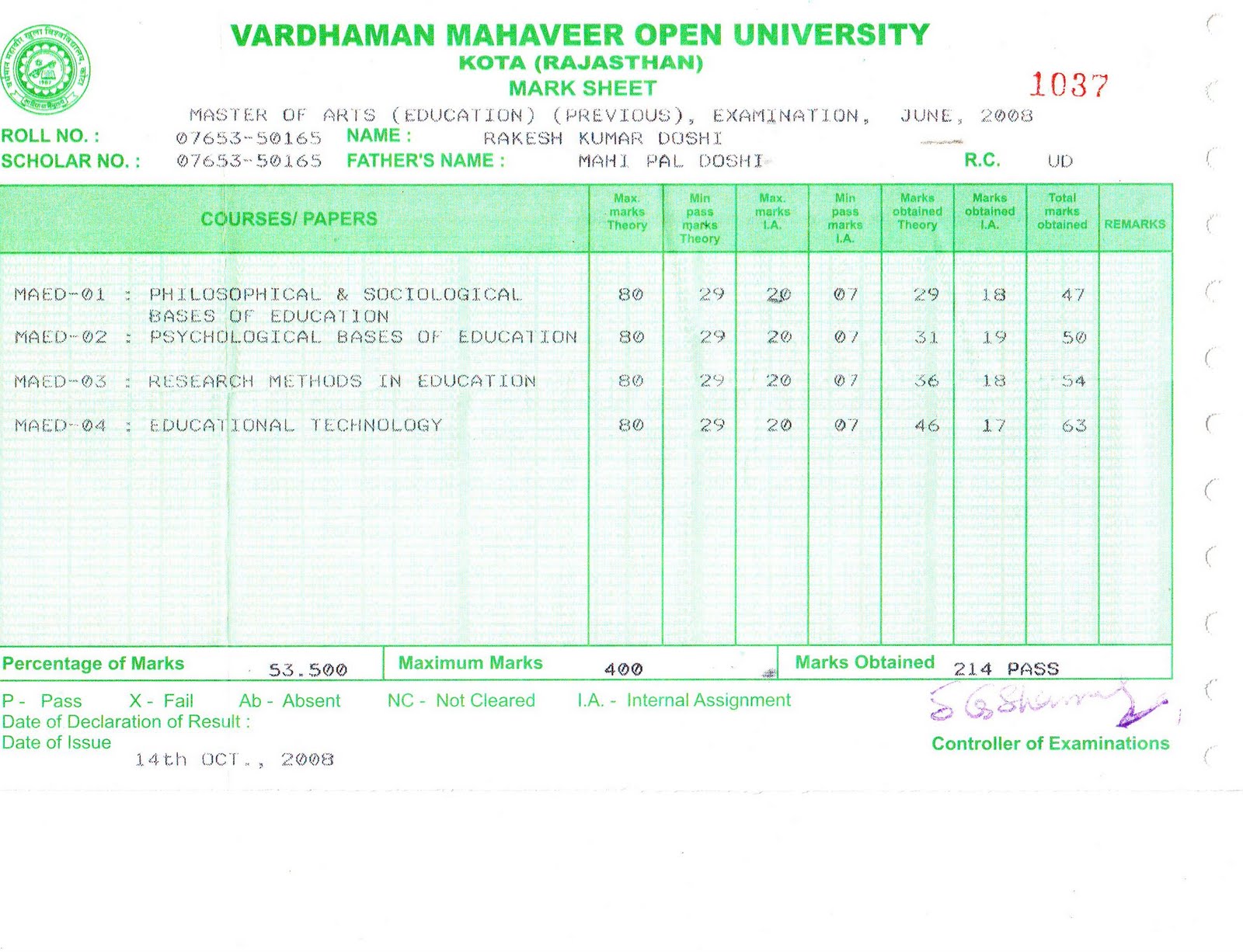 Rakesh Doshi - Feculty Of PTC College - Dahod