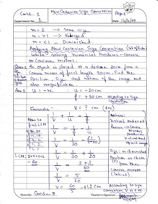 PHYSICS BY HARESH P CBSE GRADE X 2009 - 2010: NEW CARTESIAN SIGN CONVENTION