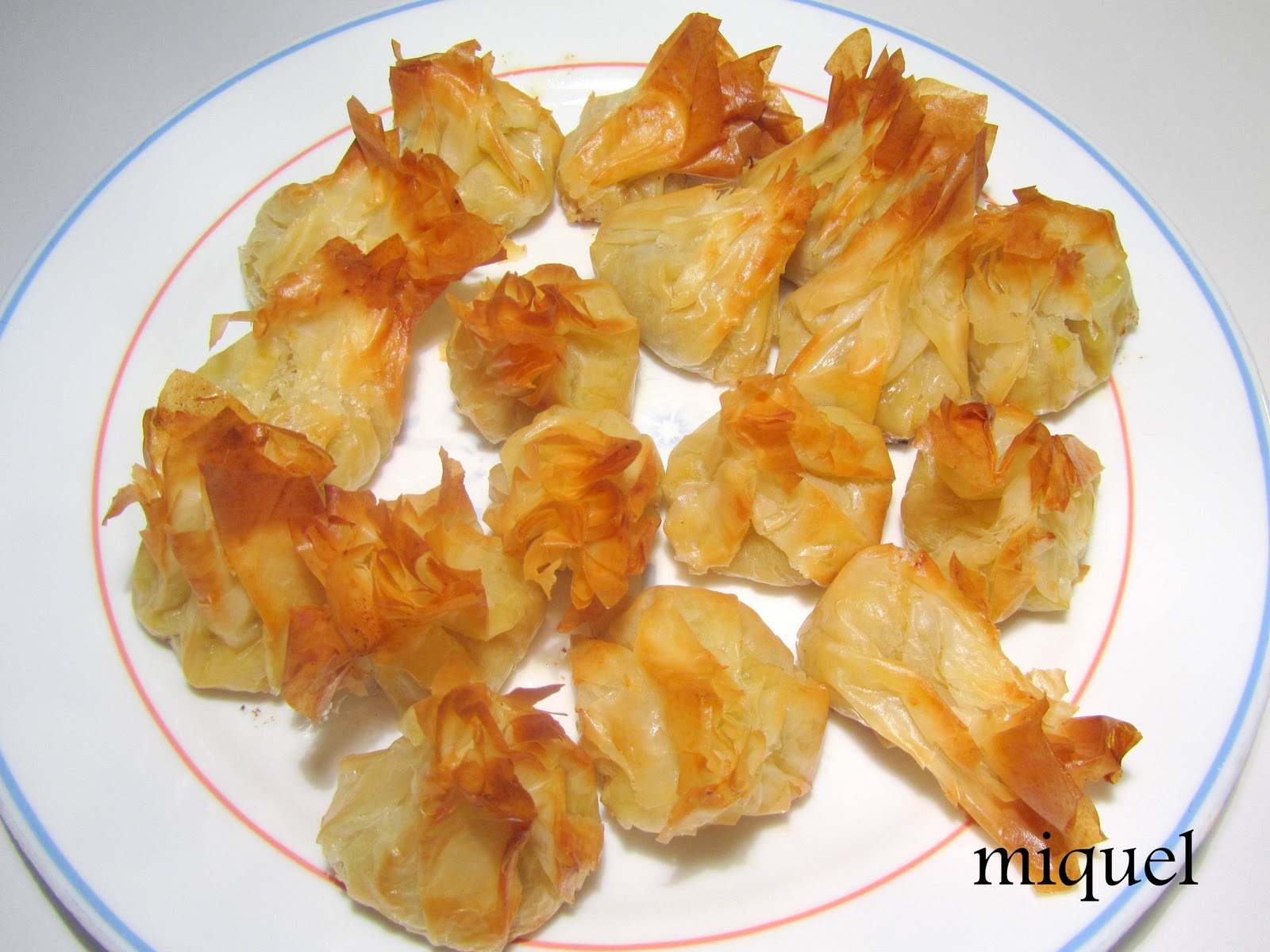 Les receptes del Miquel: Recetas de pasta filo, 2 ideas