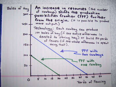 Economic Perspectives: PPF for Cowboys - with Constant Opportunity Costs