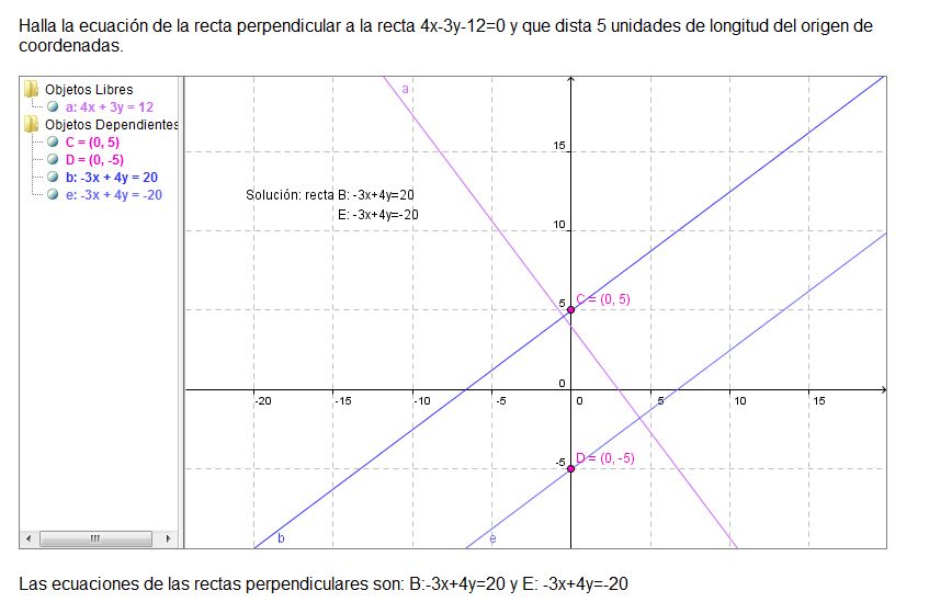 Matemáticas 1º Bachillerato: Hallar ecuación de la recta perpendicular