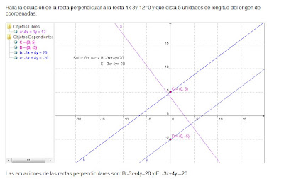 Matemáticas 1º Bachillerato: Hallar ecuación de la recta perpendicular