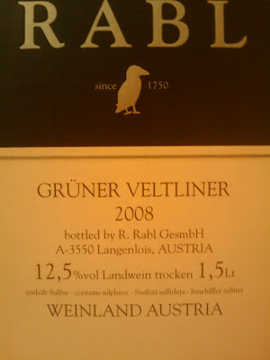 WINE IN SWEDEN: TN : Rabl Gruener Veltliner 2008, Weingut Rudolf Rabl ...