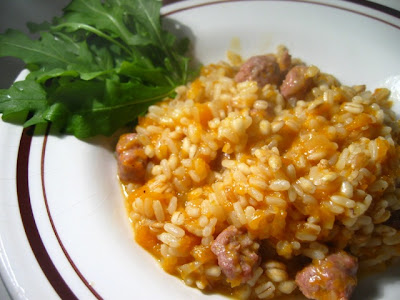 A Tavola con Mammazan: Risotto rustico con salsiccia e zucca