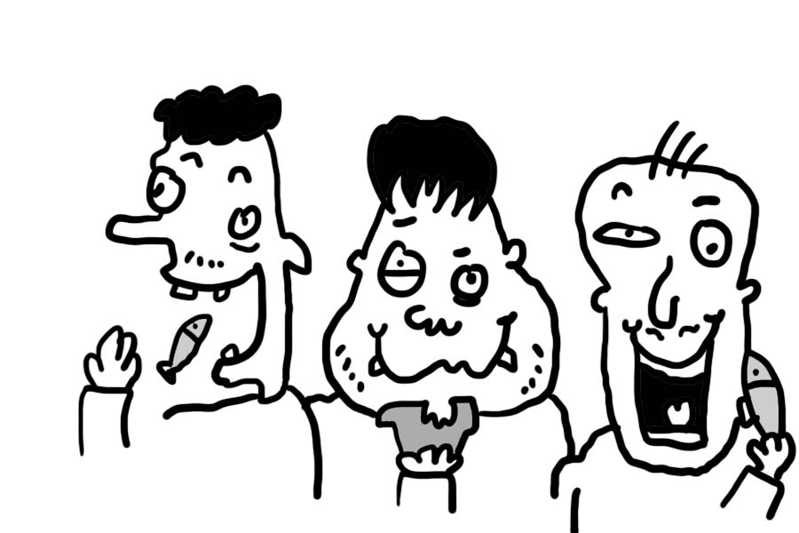 Bible Cartoon: Jesus: Fish and Loaves