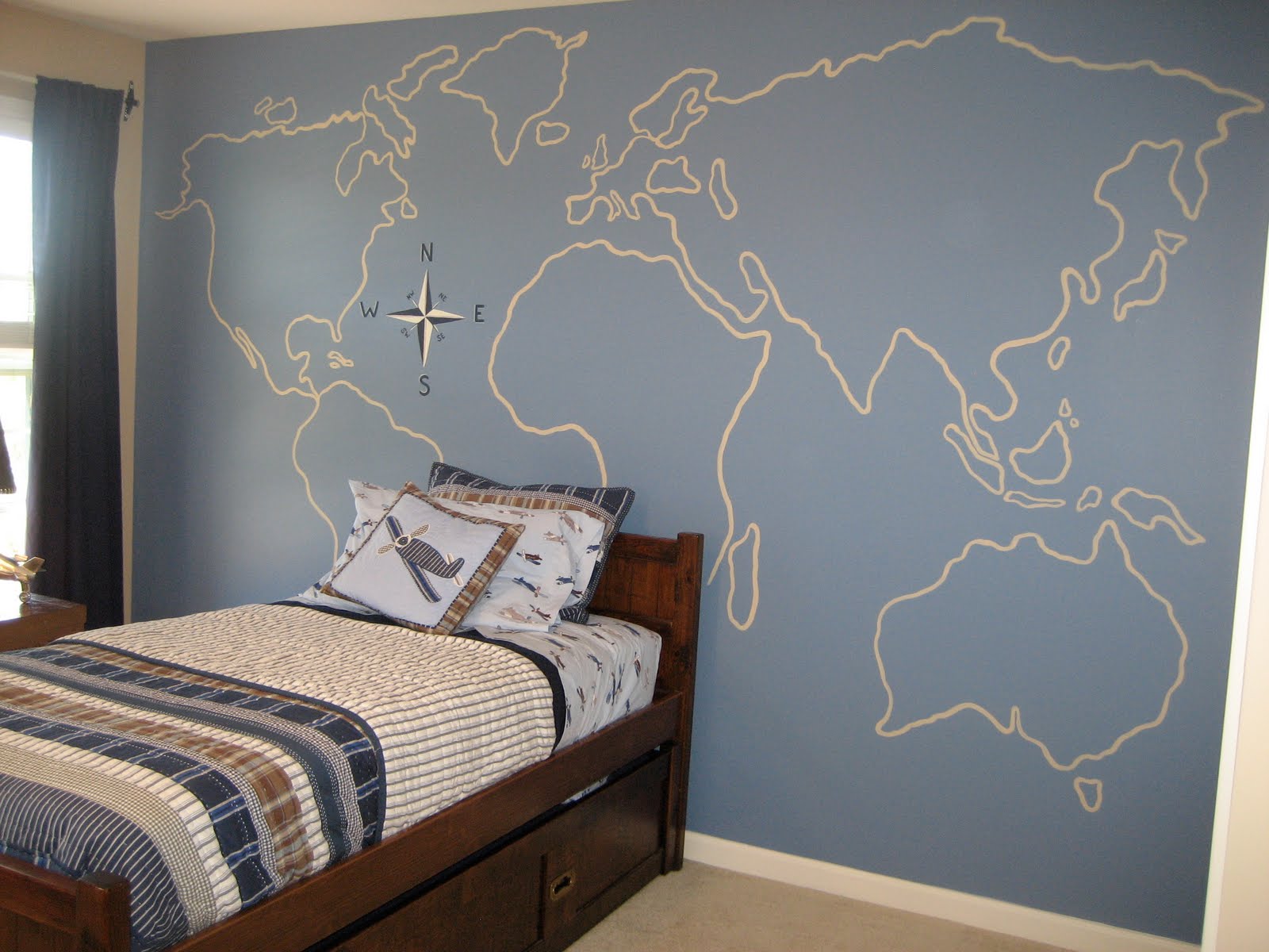 You're Art by Corie Kline: Bedroom Map Mural