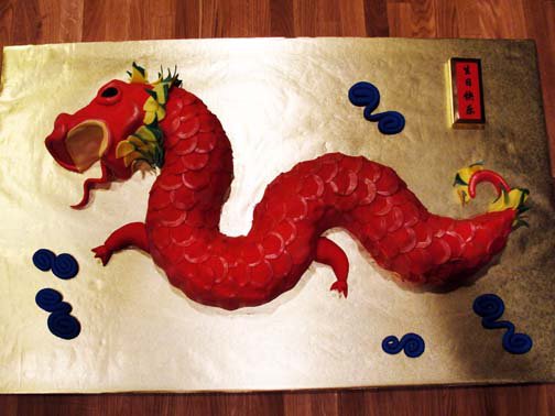 Chinese Dragon Cake for Marlowe | MamaWa's Cake Journey