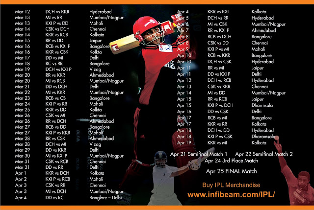 Get your IPL Calendars here! | The Official Infibeam Blog