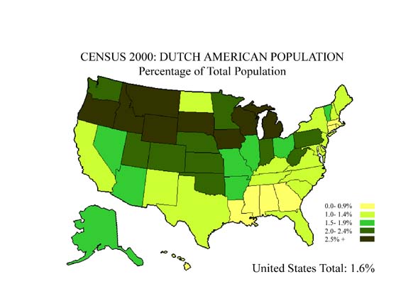 euro americans: Where Dutch-Americans live