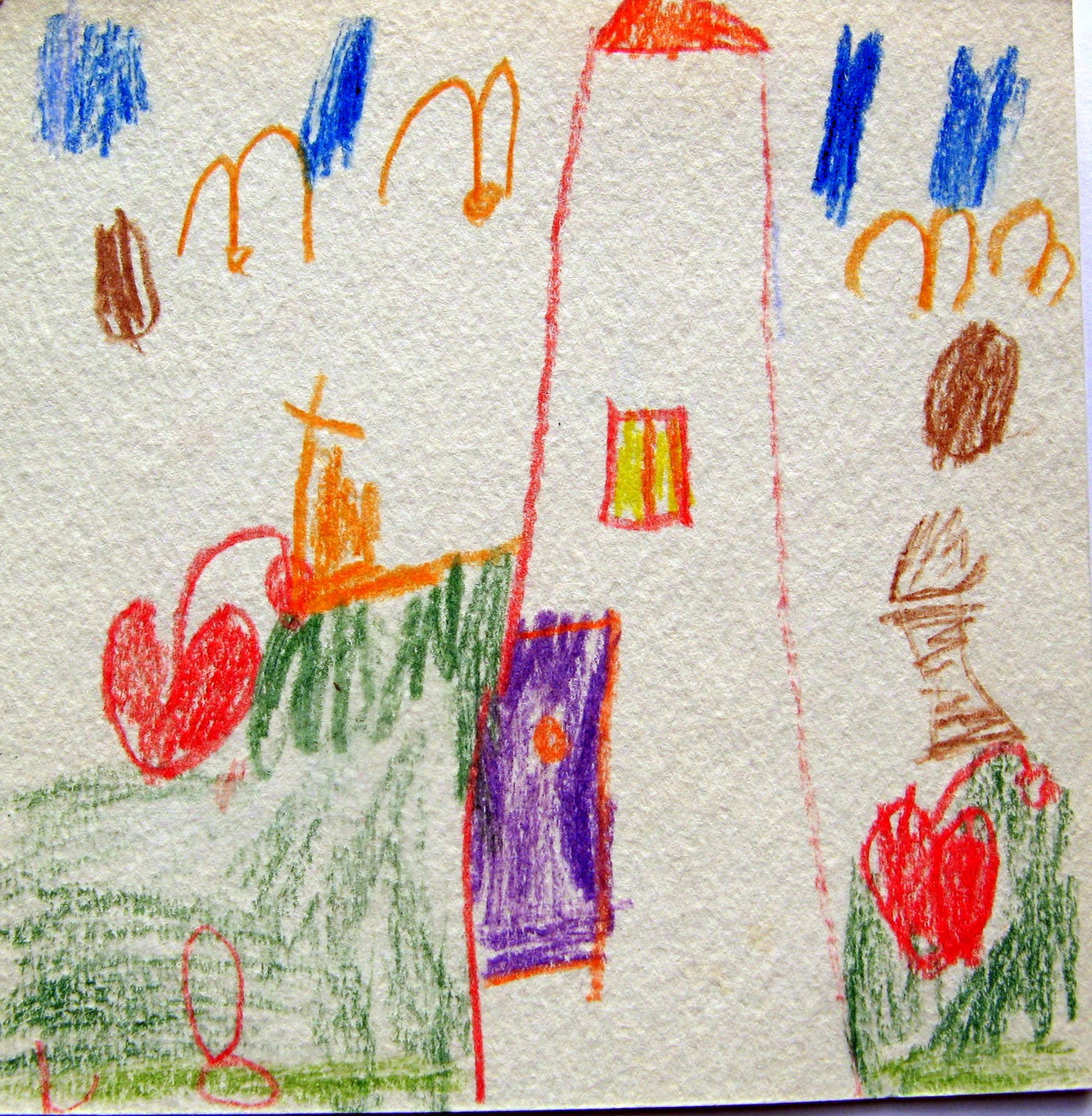 L i v a r s . . . : Bērni zīmē baznīcu /1996. gads/