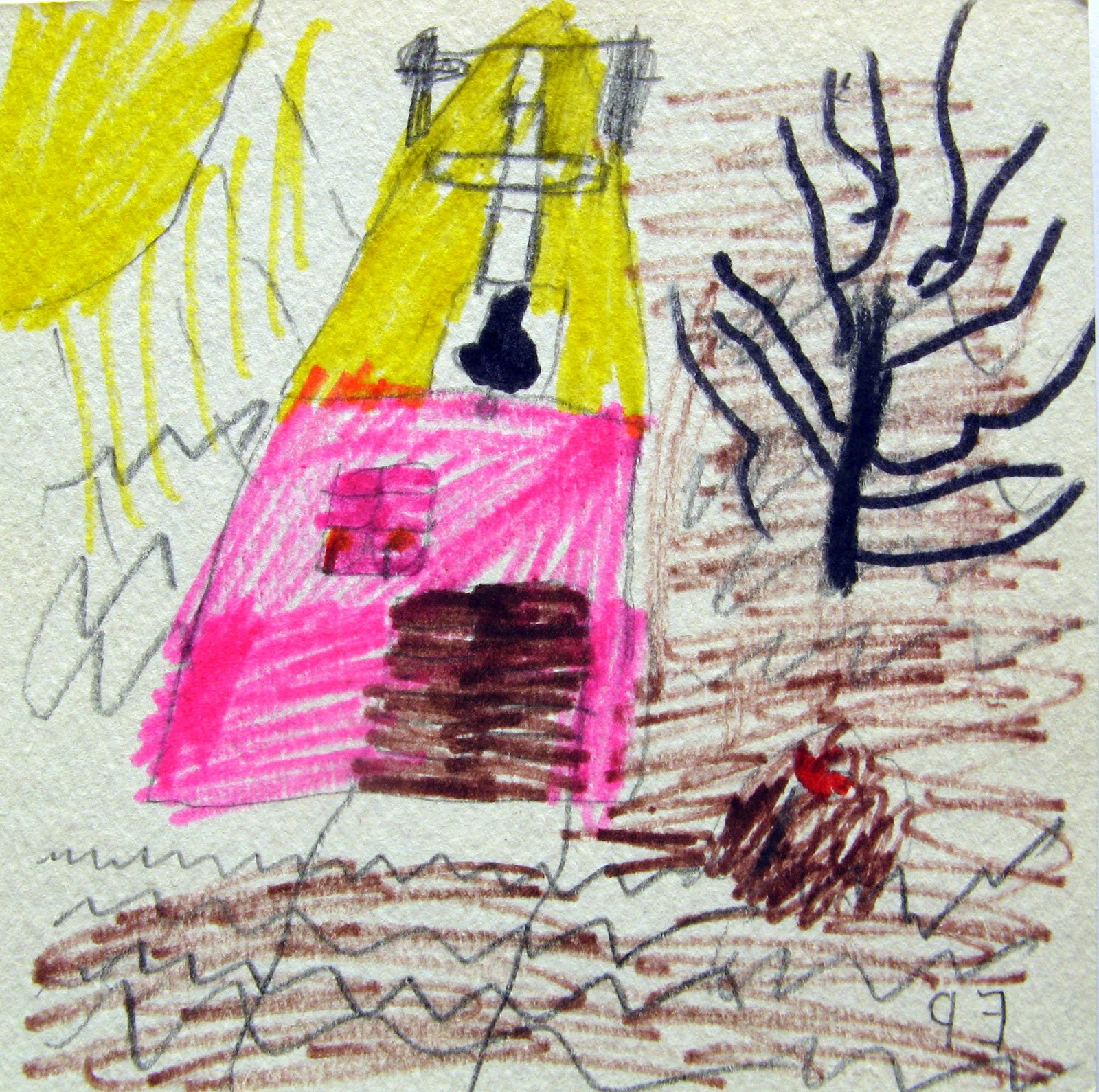 L i v a r s . . . : Bērni zīmē baznīcu /1996. gads/