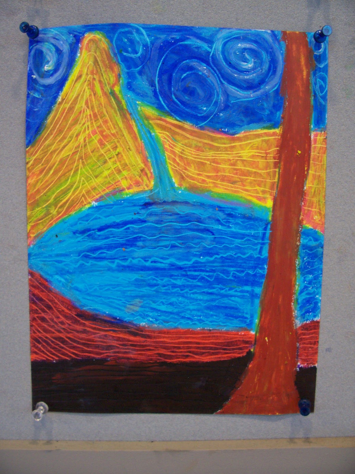 Irvington Community Middle School Art: Van Gogh: 6th Graders' Aerial ...