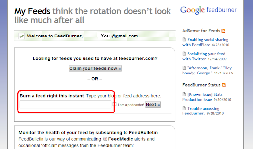 Getting started with Feedburner | Blogger-Hints-and-Tips