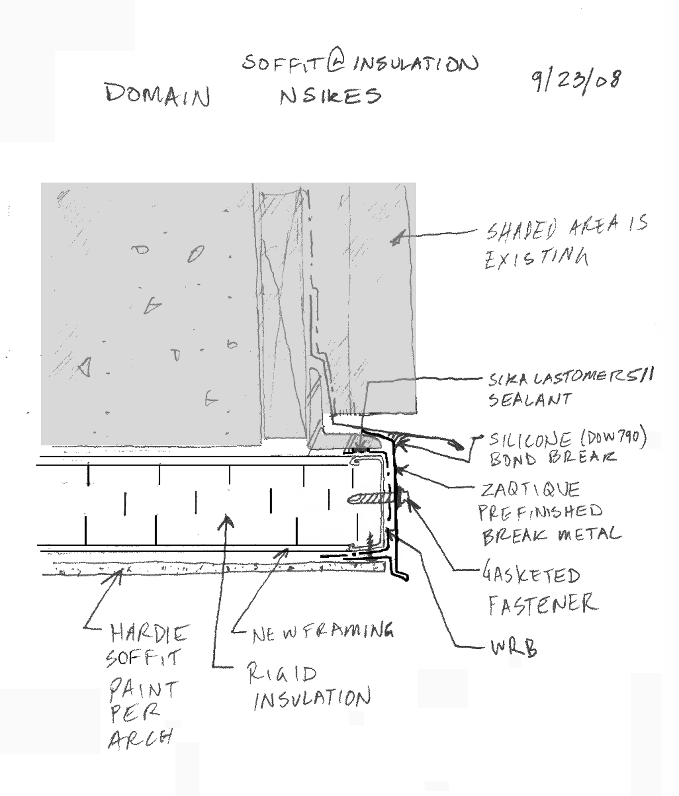 Fire Rated Soffit Detail