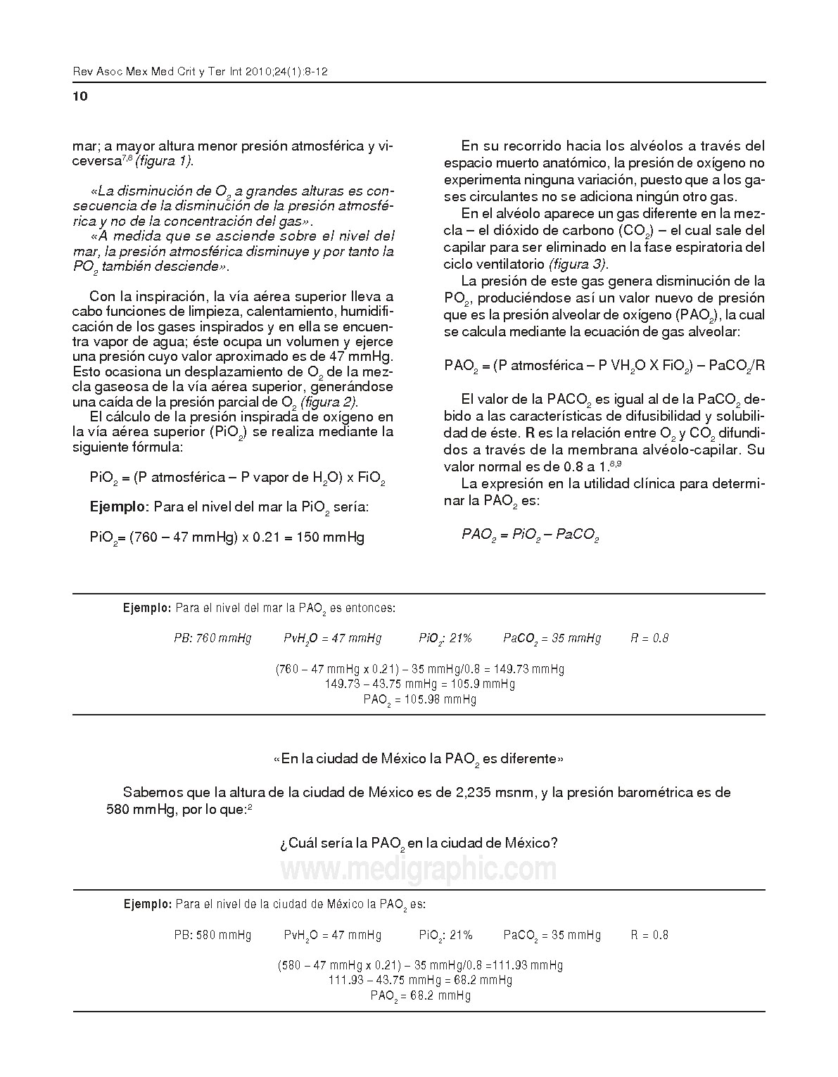 Laboratorio deTerapia Intensiva: Ajuste de la relación PaO2/FiO2