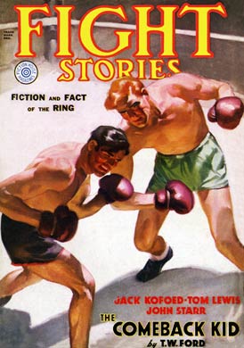 KNUCKLES AND GLOVES: FIGHT STORIES PULP COVERS