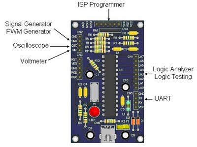 isp51: USB AVR ATmega 24C ISP Multi Programmer + Oscilloscope + Logic ...