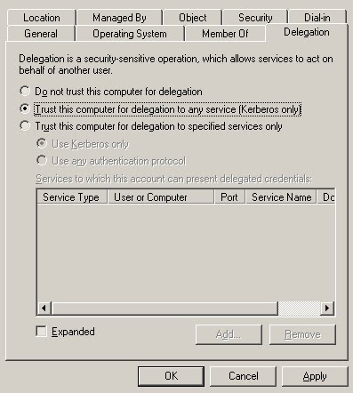 Enable Trust for Kerberos Delegation in AD using PowerShell ...