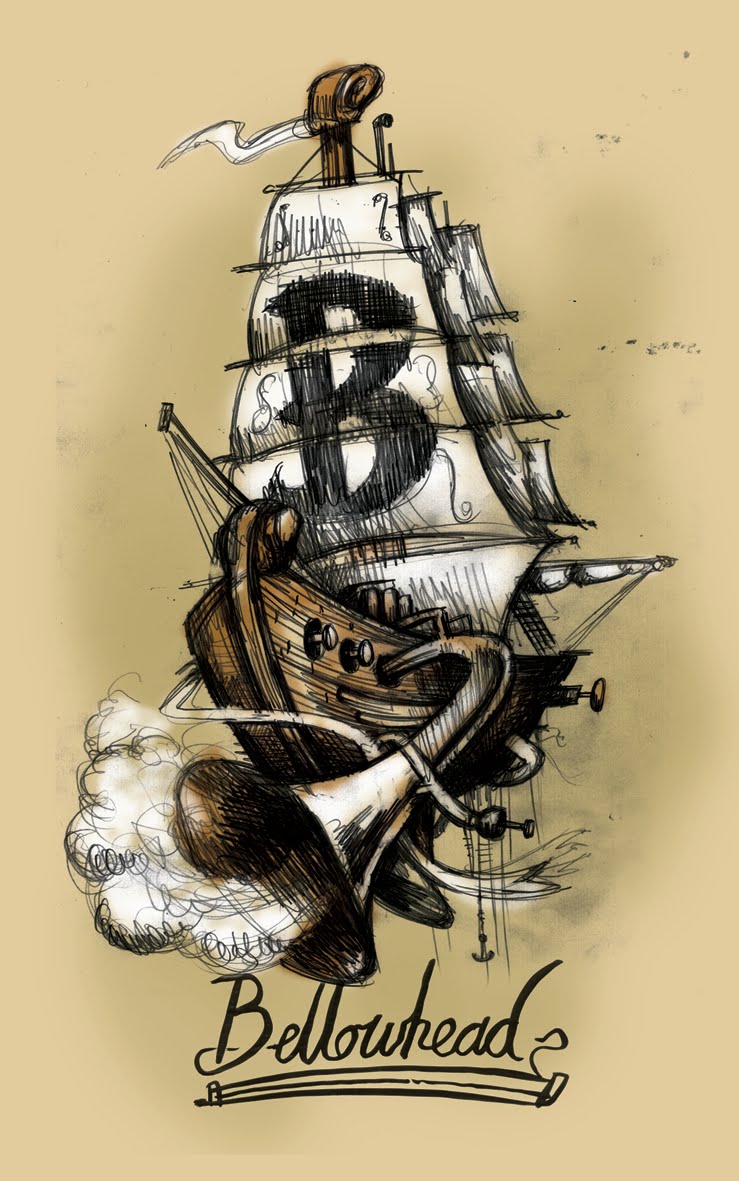 What I've been doing...: Bellowhead Merchandise illustration development