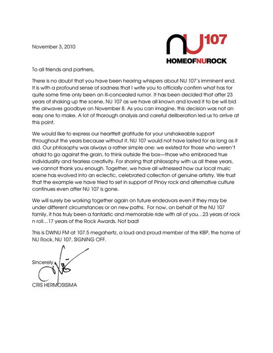 THE DOCTOR IS IN: DSR's NUvember 1107