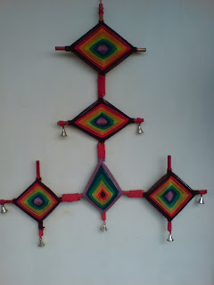 MY EXPERIMENTS WITH ART: WOOLLEN THREAD WALL HANGER!!!