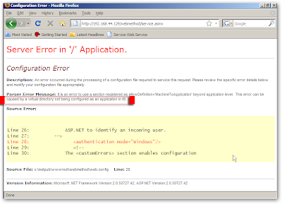 WeB LoG'S JuUiER: Error when run web service ASP.NET on server 2003