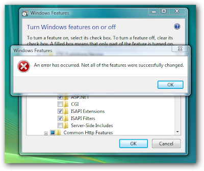 WeB LoG'S JuUiER: An error has occurred. Not all of the features were ...