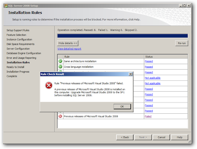 WeB LoG'S JuUiER: Install SQL Server 2008 Express problem with VS2008