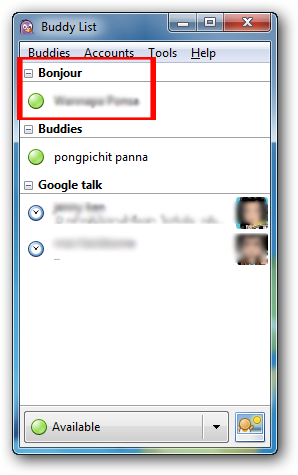 WeB LoG'S JuUiER: Local messaging by Bonjour protocol