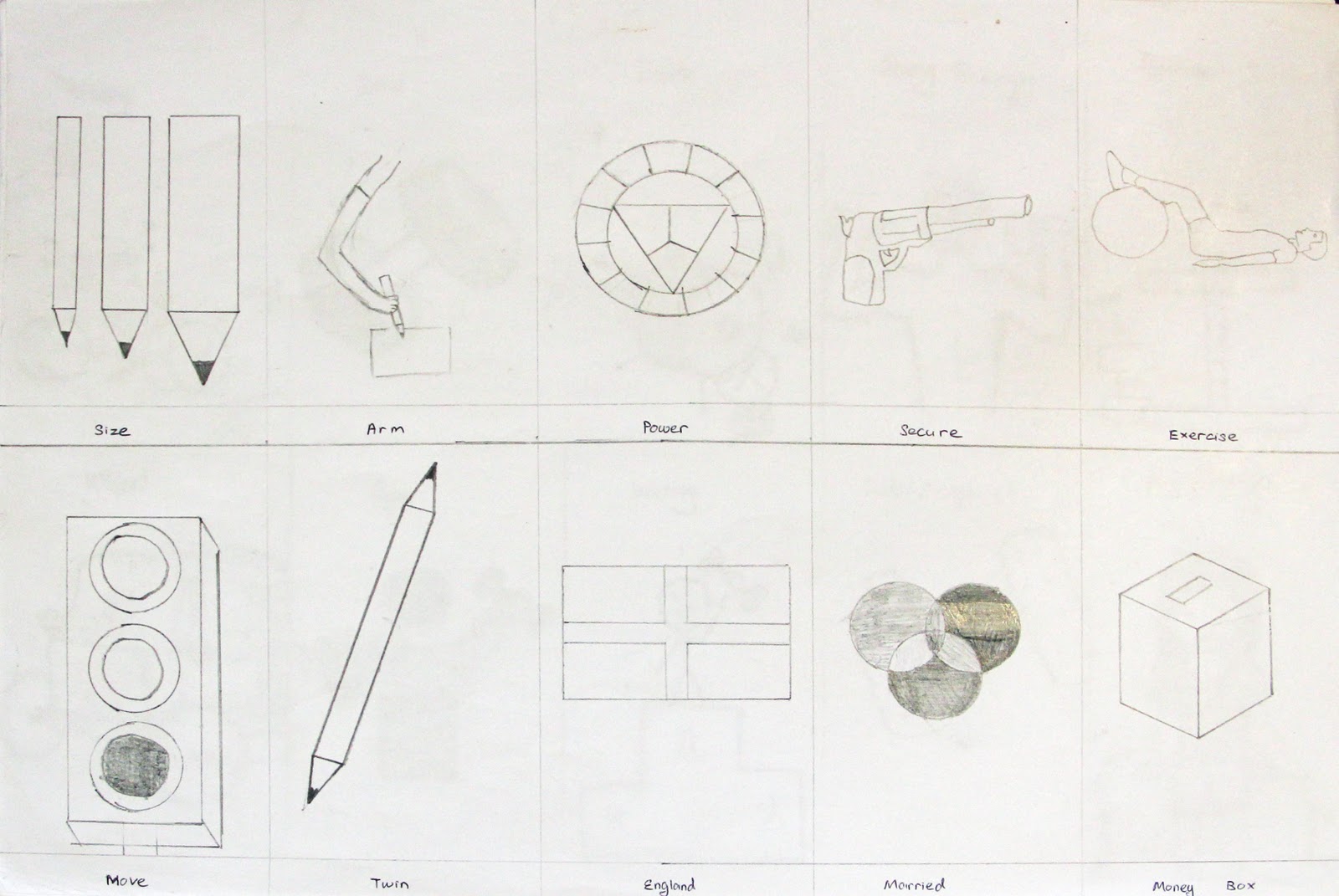FCM Alpha Semester II Creative Studies: Assignment - 50 Sketches of Random Word