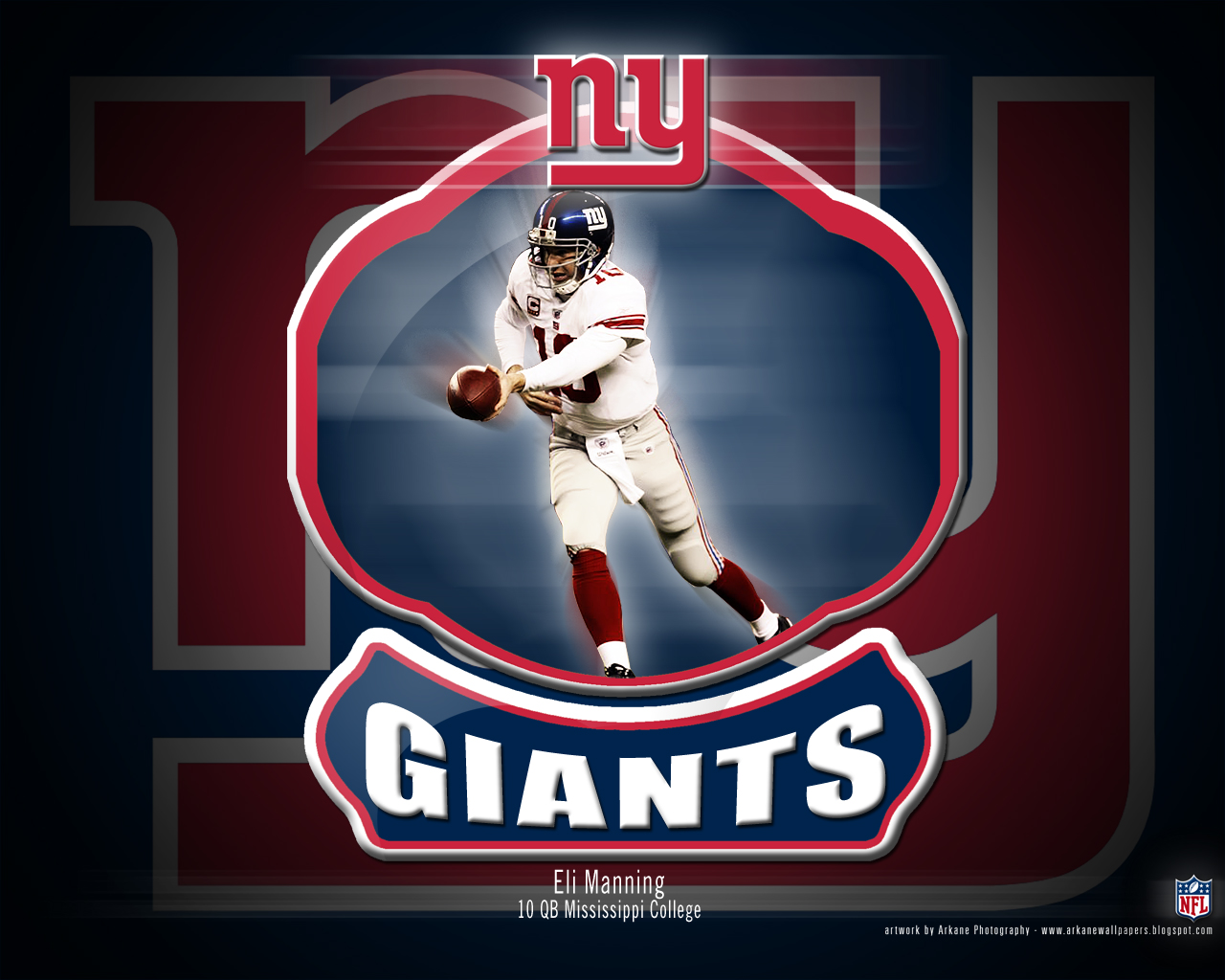 Arkane NFL Wallpapers: Eli Manning - New York Giants