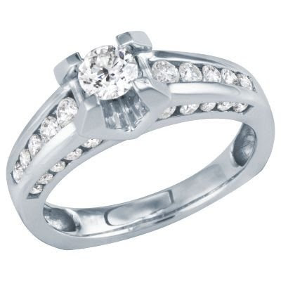 Helzberg Diamonds Signature Collection Vivian, 18kt White Gold 1ct TW ...