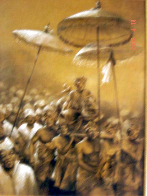 Lukisan Raja Bali - Karya seni sepatu lukis